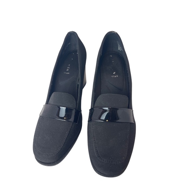 Anne Klein | Shoes | Anne Klein 95m Iflex Black Tarin Loafer Block Heel ...